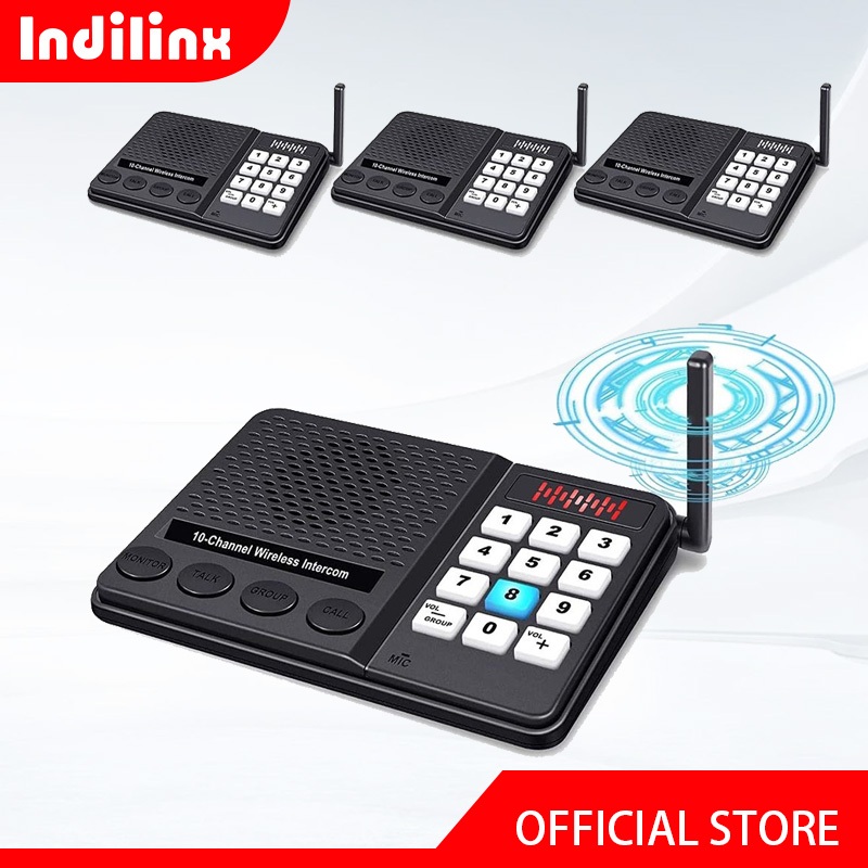 Wireless Intercom System for Home,1 Mile Range for Office, 10 Channel 3 ...
