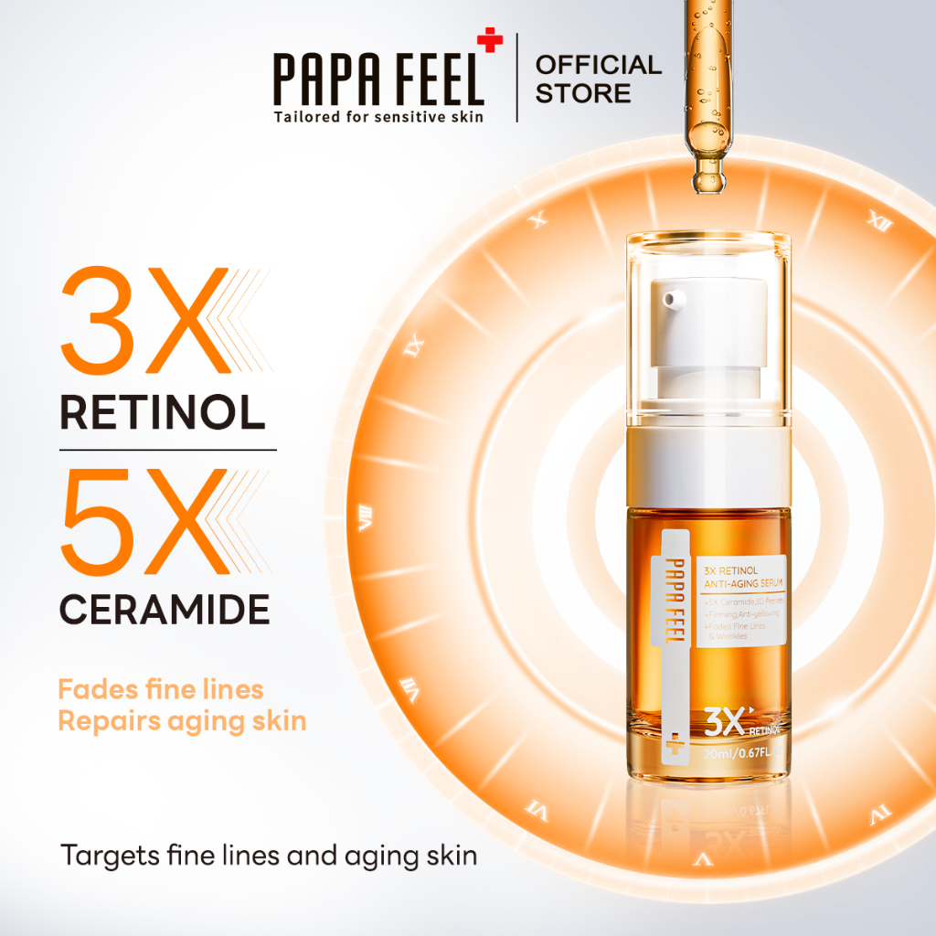 PAPA FEEL 3X Retinol Serum Anti-aging Best Retinoid Skincare Fading ...