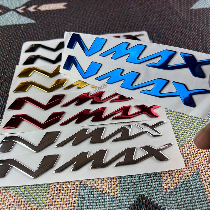 NMAX Motorcycle 3D Sticker Emblem Logo Sticker 16cm long and 1.7cm wide ...