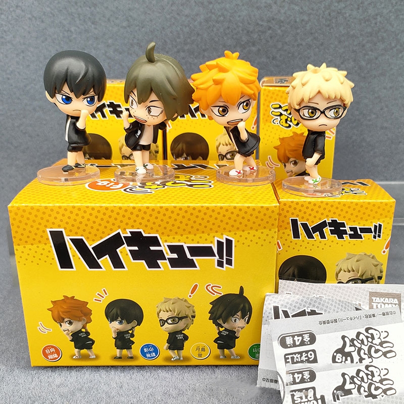 4Pcs/Set Anime Haikyuu!! Figure Hinata Shoyo Tobio Kageyama Bokuto ...