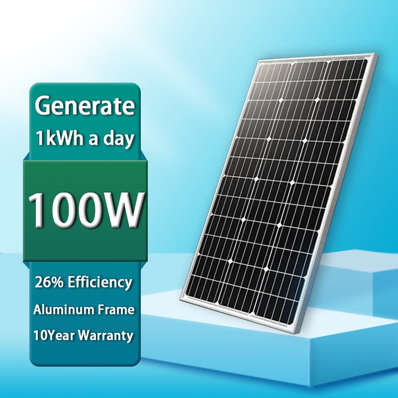 100W MONO solar panel green new energy Generate 0.6kWh a day 10 year ...