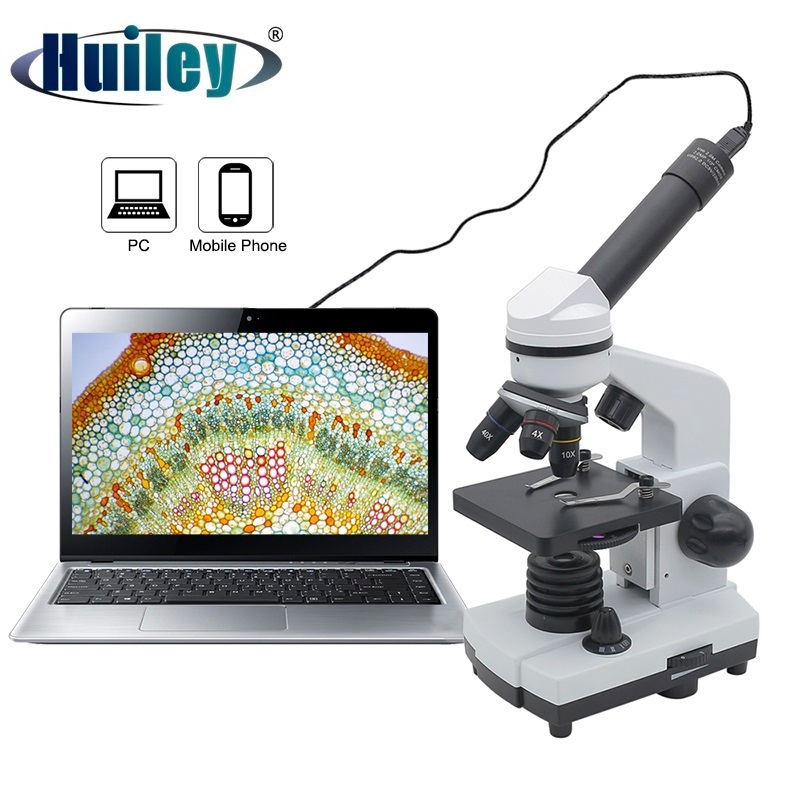 1600X Student Biological Microscope 2MP USB Electronic Eyepiece Digital ...