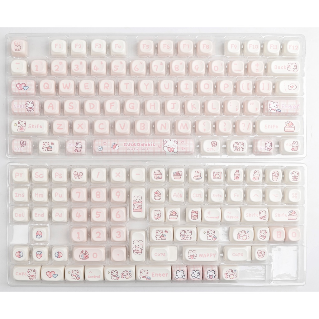PBT keycaps moa Lolita Bunny Big-eyed Frog Butter Candy Rainbow ...