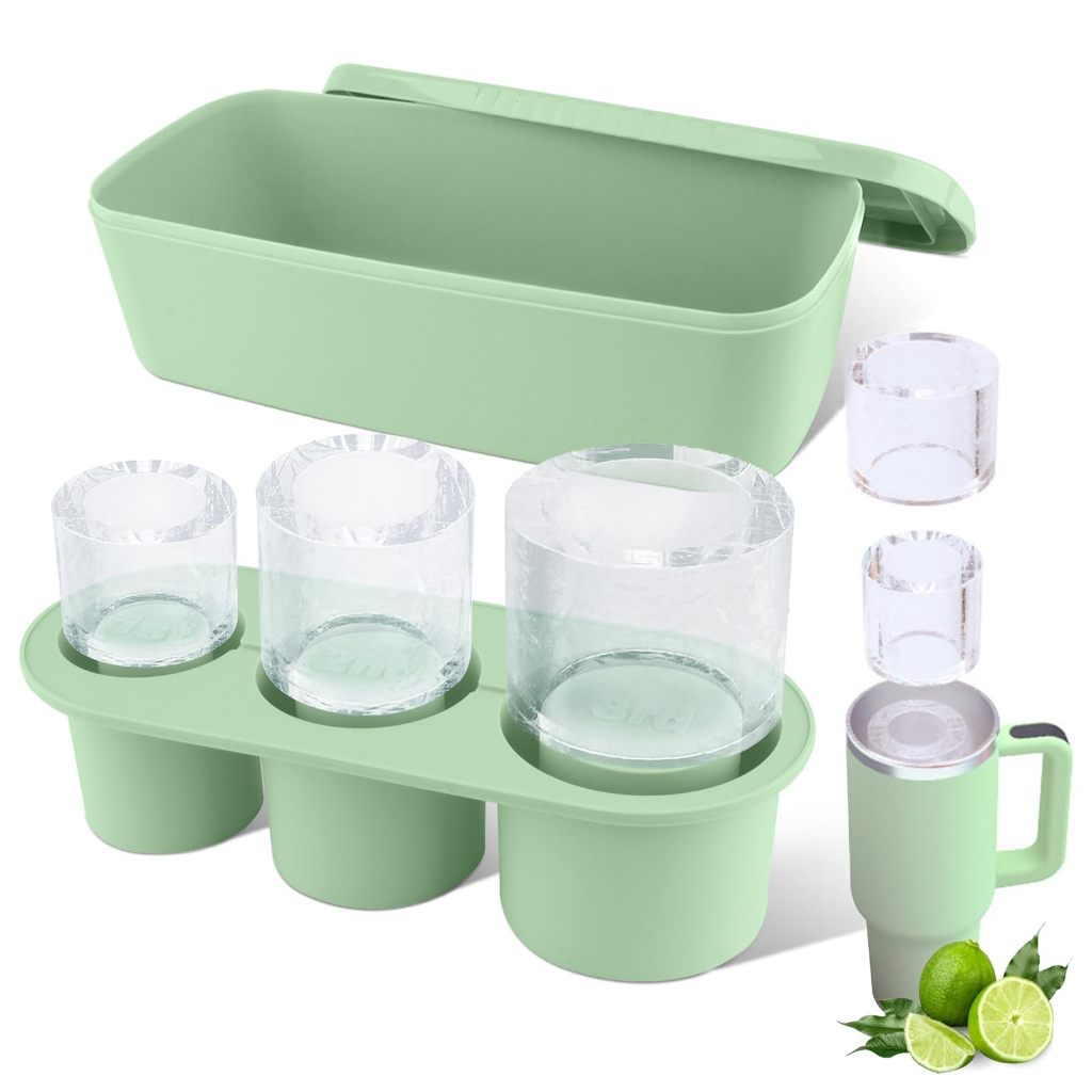 Ice Cube Tray Grinder For 40OZ Tumbler Cup 3 Silicone Hollow Cylinder ...