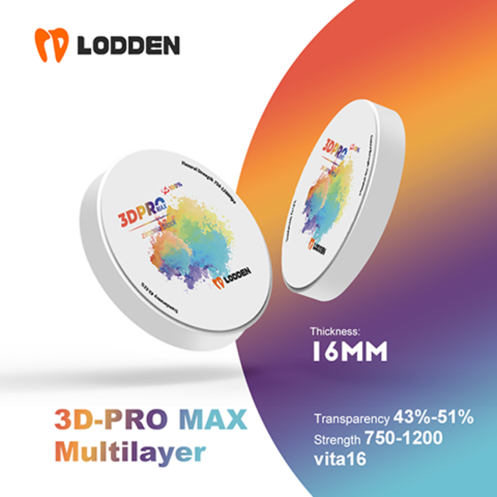 LODDEN 3D Pro Max Dental Zirconia Block 98x16mm Multilayer for Dental ...