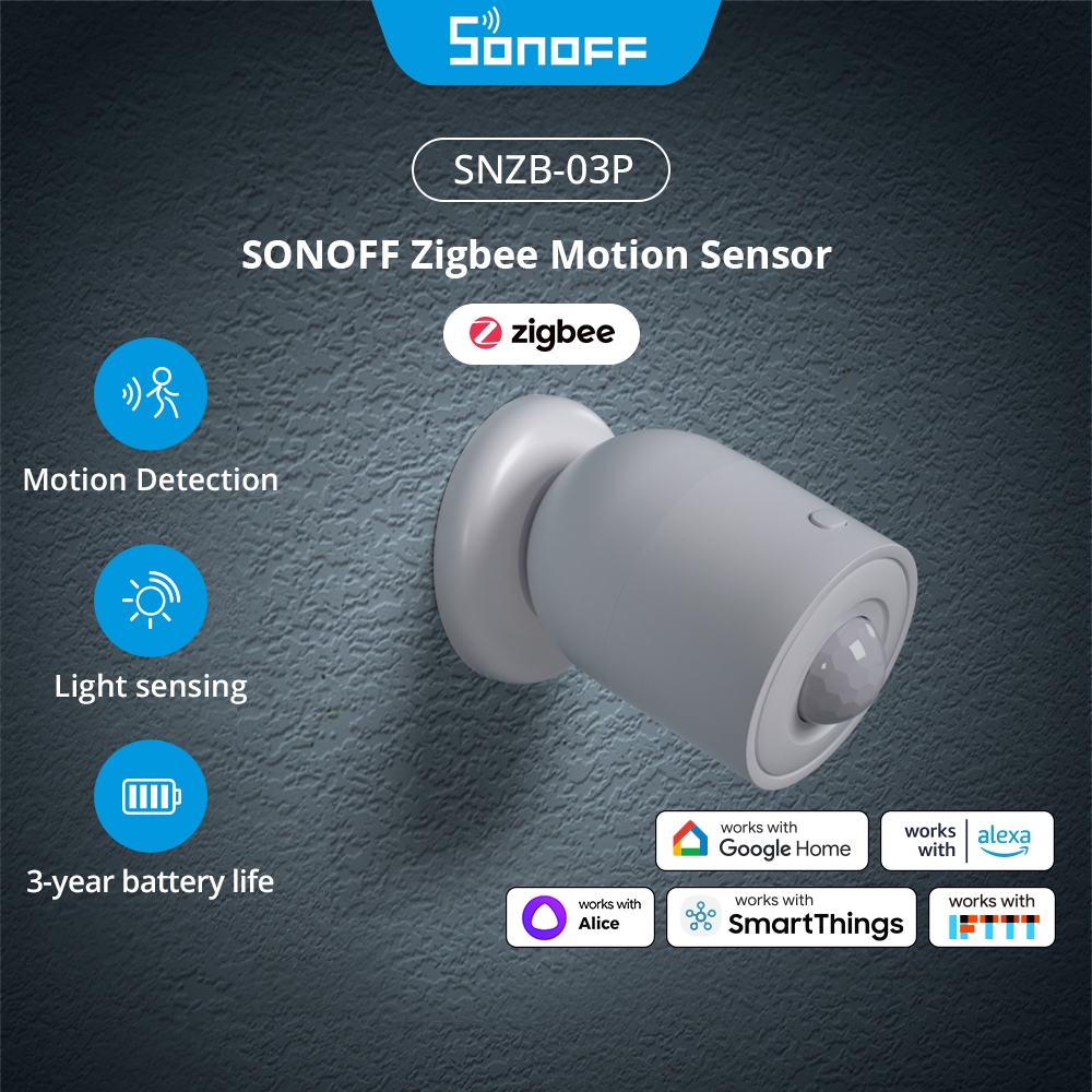 SONOFF SNZB-03P ZigBee Motion Sensor Smart Light Detection Motion Trigger Alarm Work with ZB ...