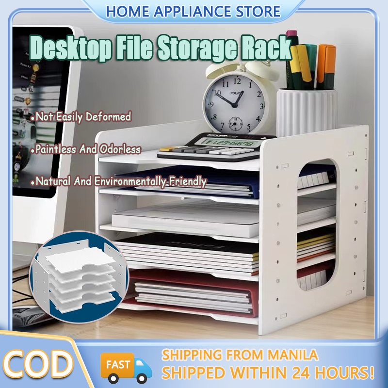 5 Layer Desktop File Holder Storage Box Home Office Stationery ...