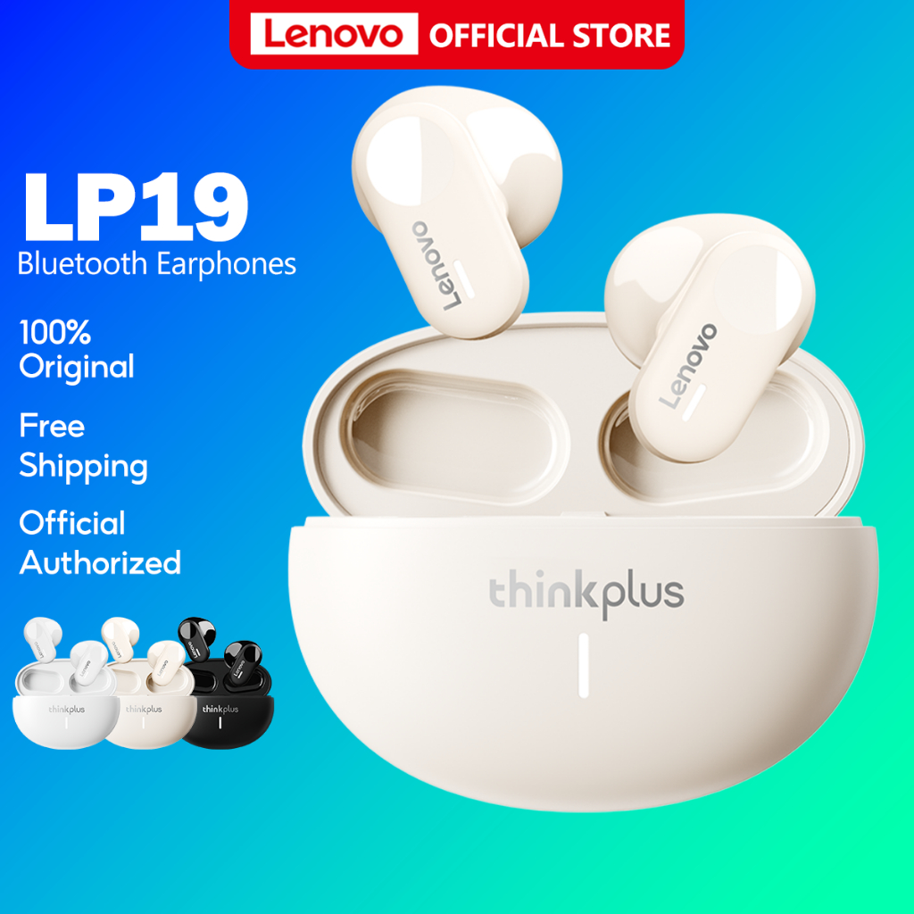 Lenovo LP19 Wireless Bluetooth Earphones Semi In Ear Hifi Stereo ...