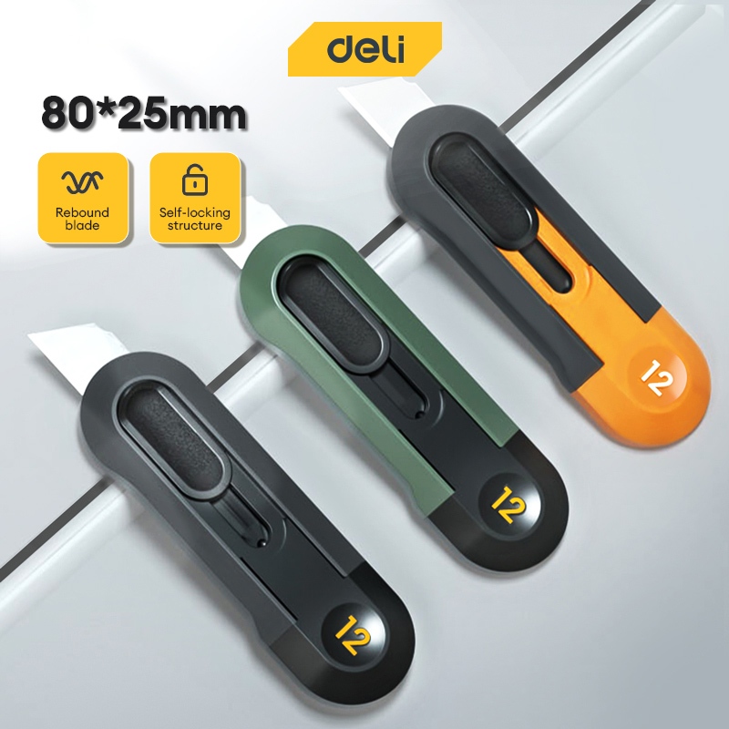 Deli Mini Telescopic Knife 12mm Art Pen Knife Paper Cutter HT4007L ...
