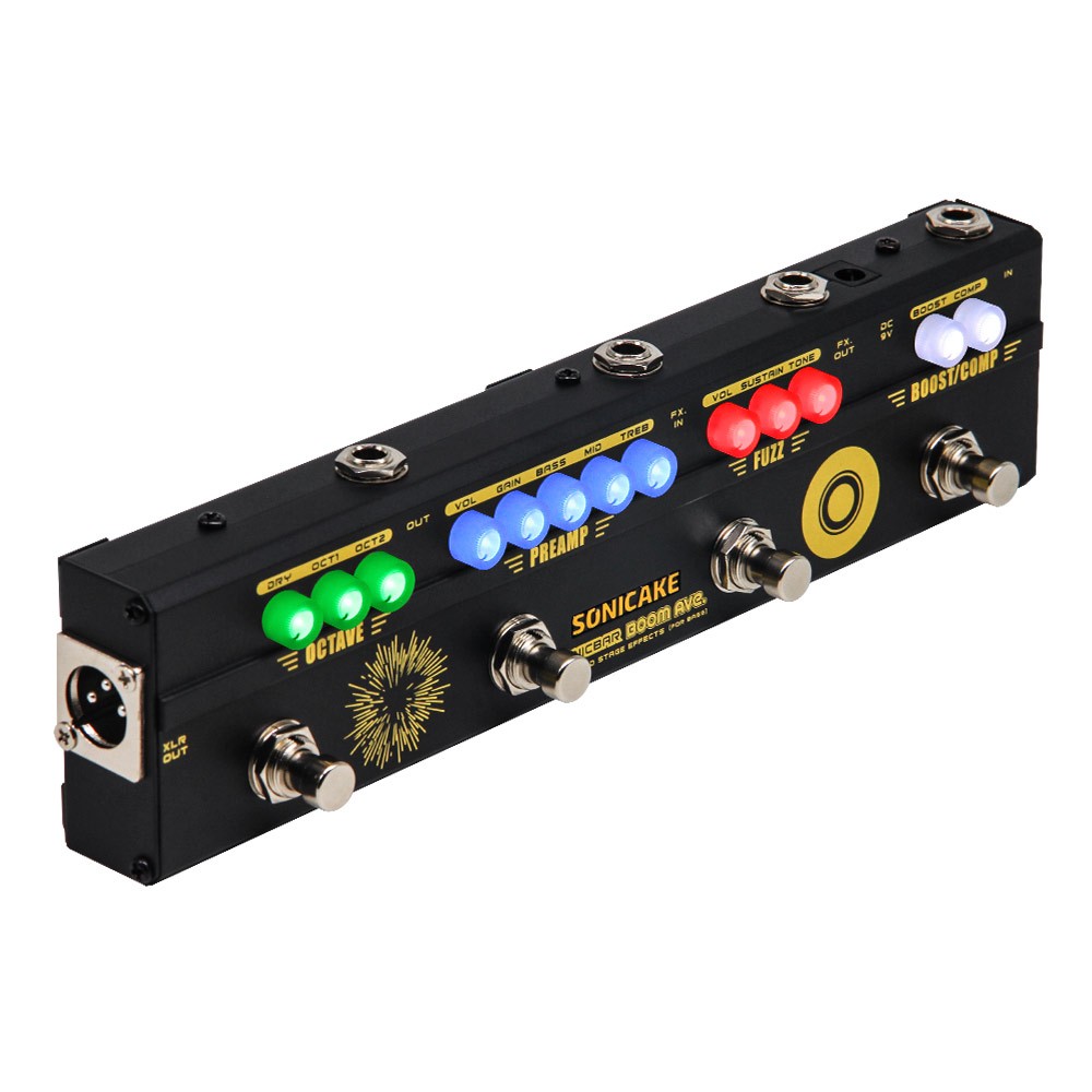 SONICAKE Bass Effects Pedals Multieffect Preamp Compressor Boost Fuzz ...