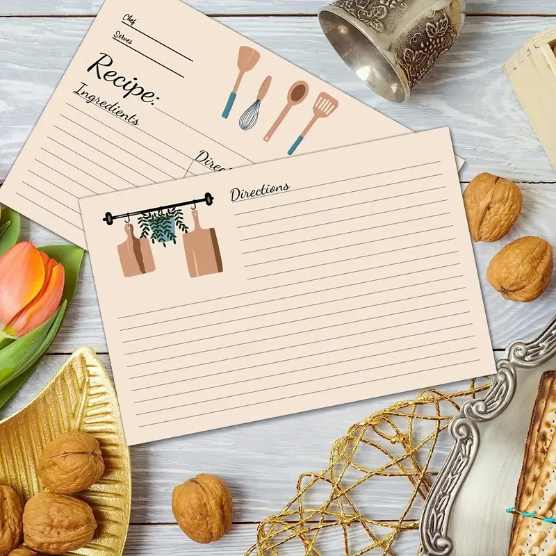 10 Sheets/Pack 15 * 10cm Double-Sided Handwriting Recipe Cards | Shopee ...