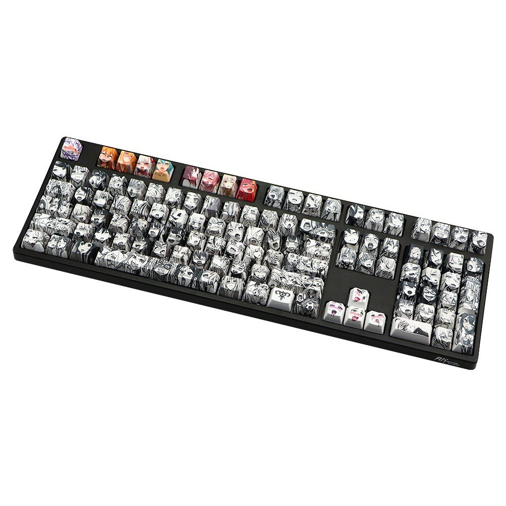 123 Style Key Ahegao Keycap PBT Sublimation Japanese Anime Keycap for ...