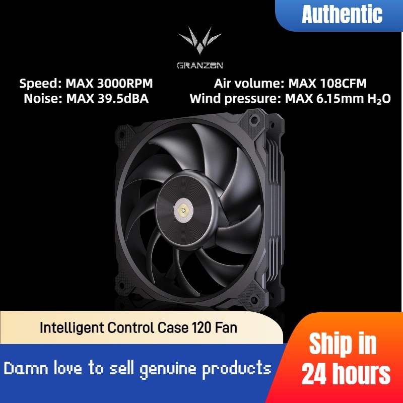 Granzon 12cm Fan 3000 RPM Volume 108CFM Pressure 6.15mm H2O PWM ...