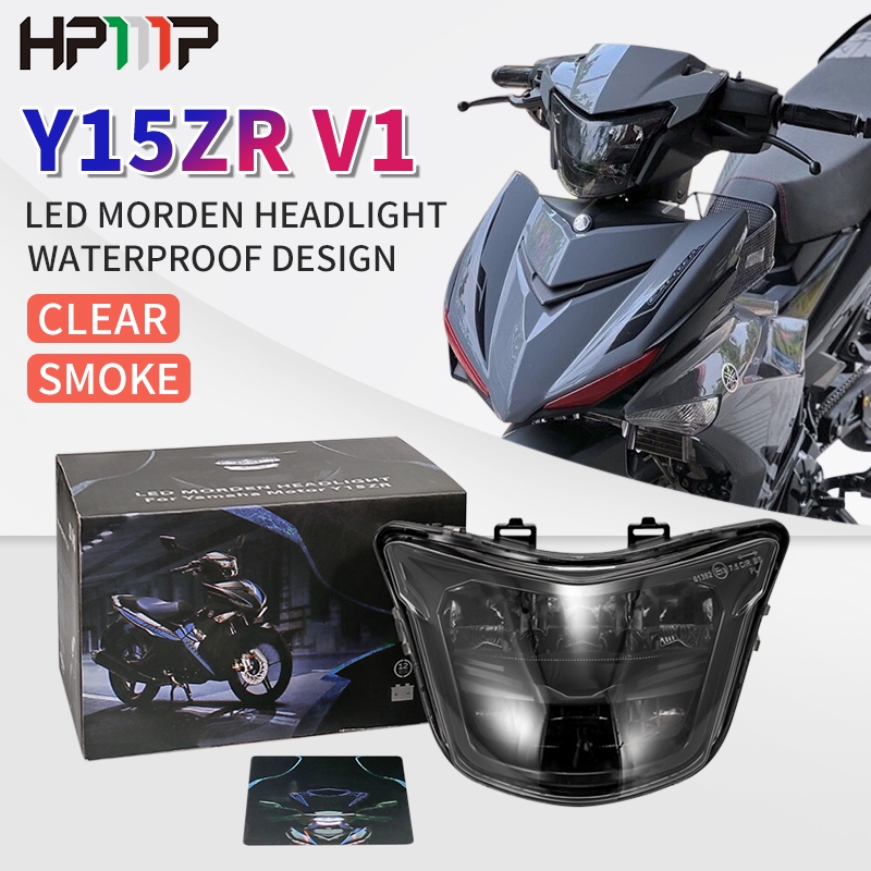 Zhi.Pat LED head lamp smoke/clear LED Headlight Play&Plug YAMAHA Lc150 Y15ZR RS150 MX King 150 ...