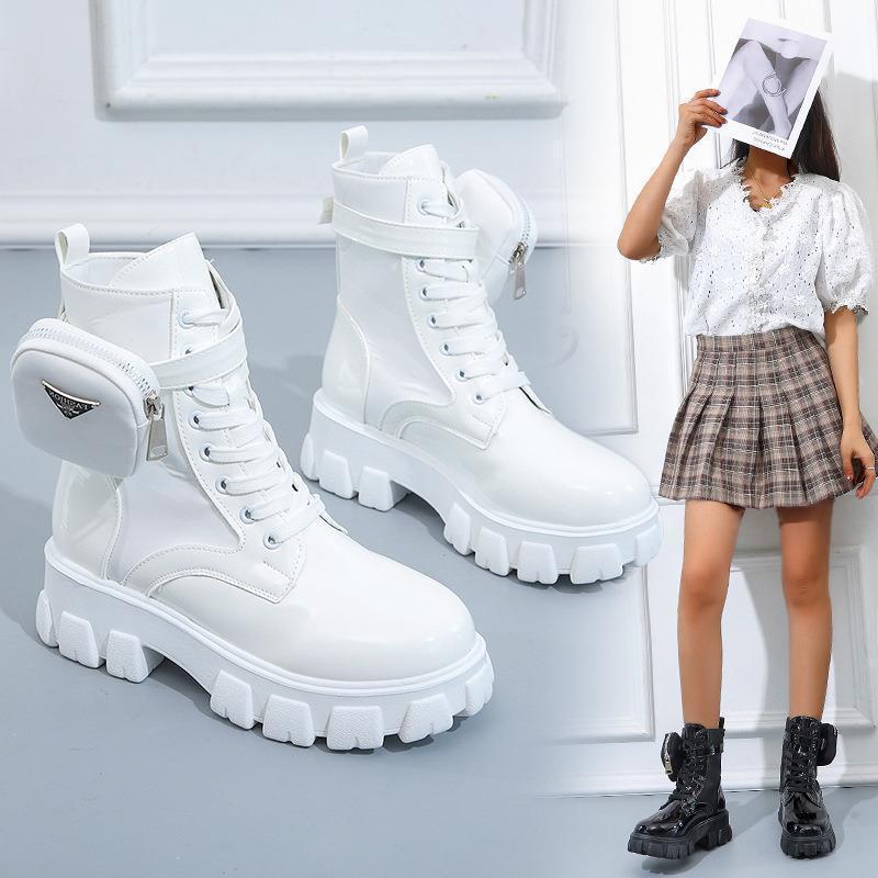 Large Size 35-43 Size Martin Boots Women's Shoes Summer Thin White Mesh ...