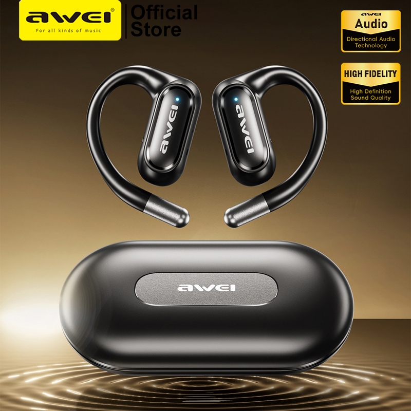 Awei OWS T93 Open Ear Earphone Dual Bass Wireless Earphones Bluetooth 5 ...