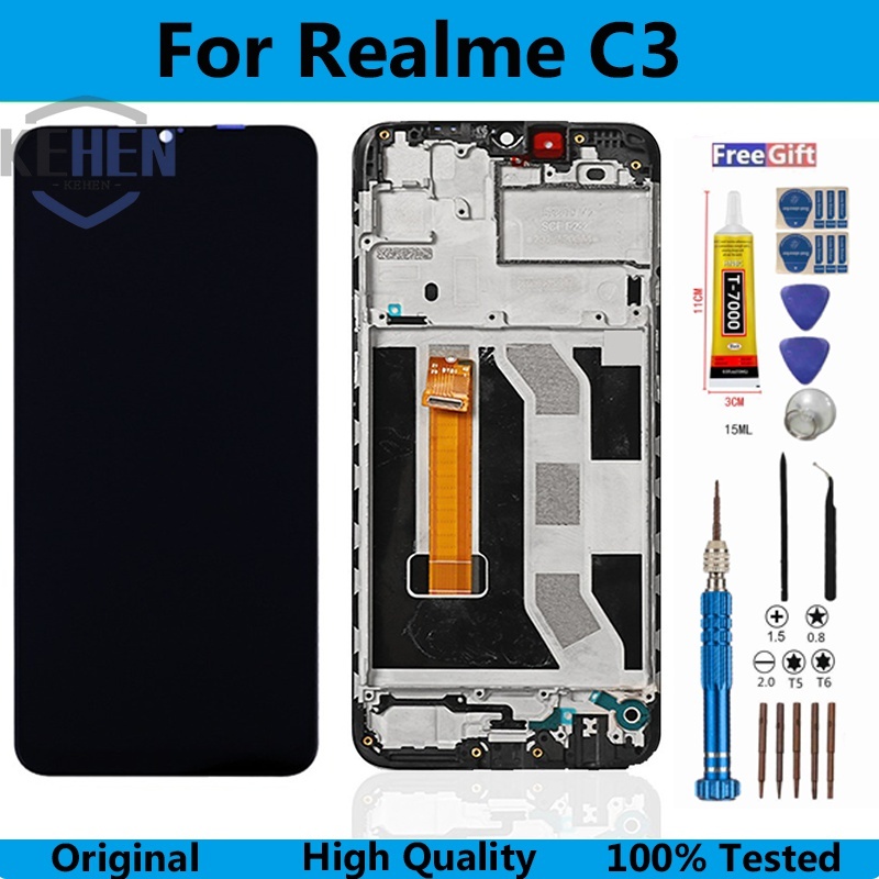 OPPO Realme C3 LCD Display Screen assembly replacement With Frame ...