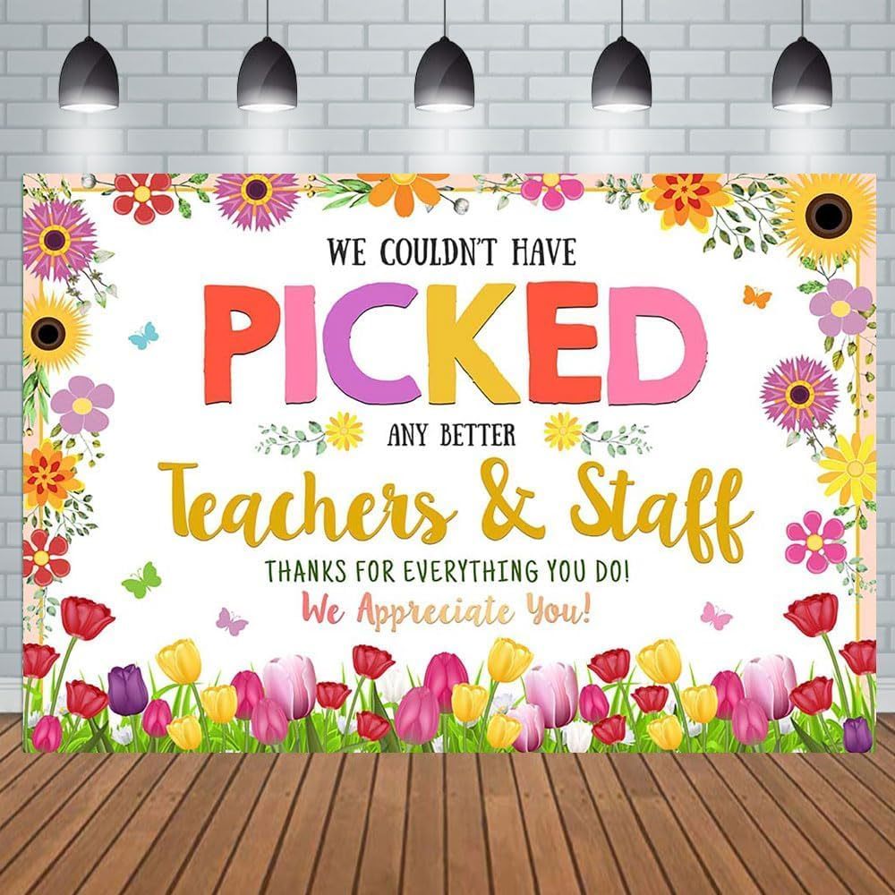 Thank You Teachers Backdrop Teacher Appreciation Week Banner ...
