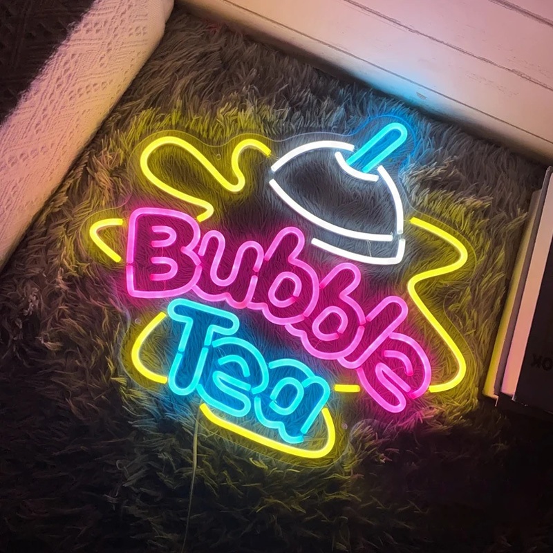 Bubble Tea LED Neon Light Milk Tea Shop Decoration Reusable Acrylic ...