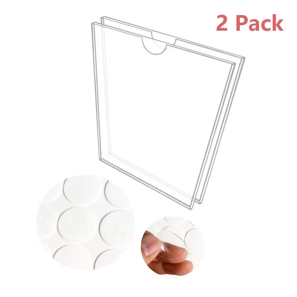 Acrylic Wall Mounted Display Sign Holder Picture Frame with Double Side ...