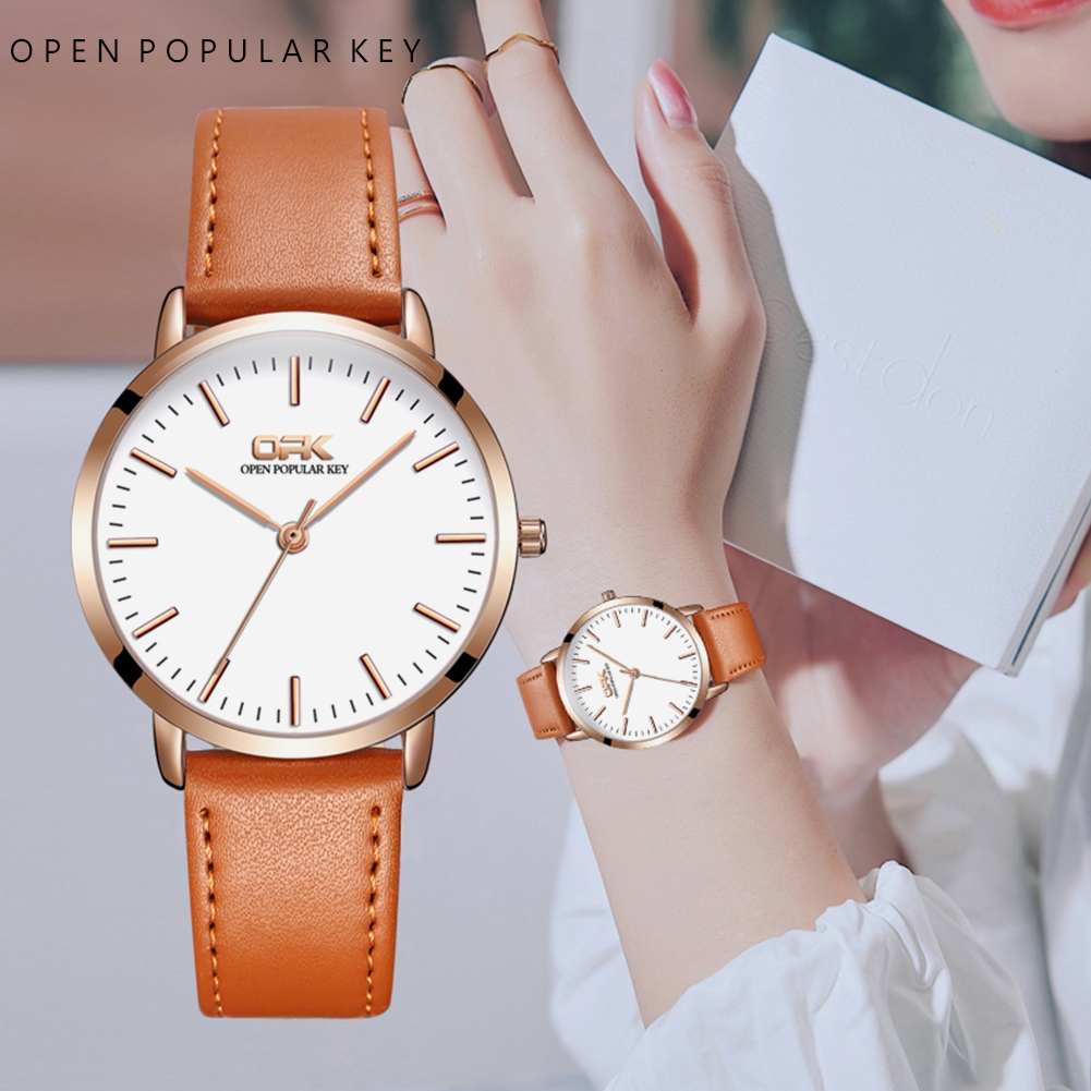 OPK Watch For Women Waterproof Original Quartz Leather Strap Fashion ...