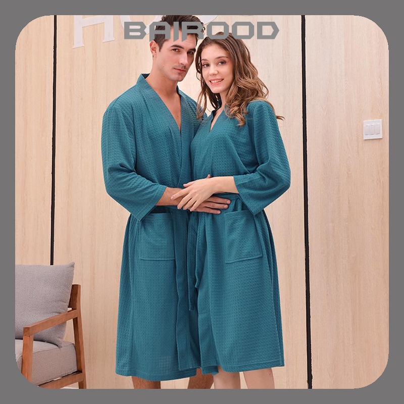 Hotel Sauna Club Couple Robe Quick Drying Bathrobe Women Men Loose Night Robe Long Kimono Bath ...