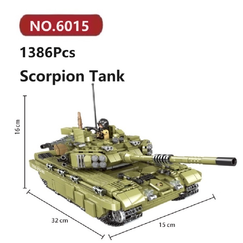 Scorpion Tank Military Building Blocks 1386 Pcs XINGBAO Tank Bricks Toy ...