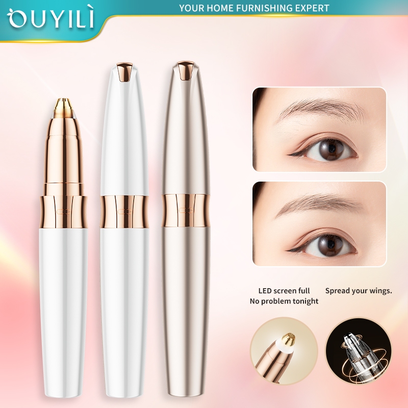 OUYILI USB Rechargeable Electric Eyebrow Trimmer Pen Hair Removal Razor ...