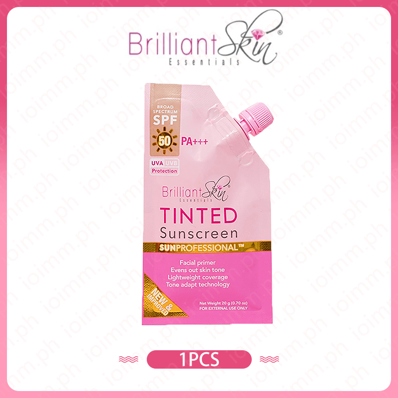 Brilliant sunblock Cream -gel/TINTED Sunscreen sachet 50 grams | Shopee ...