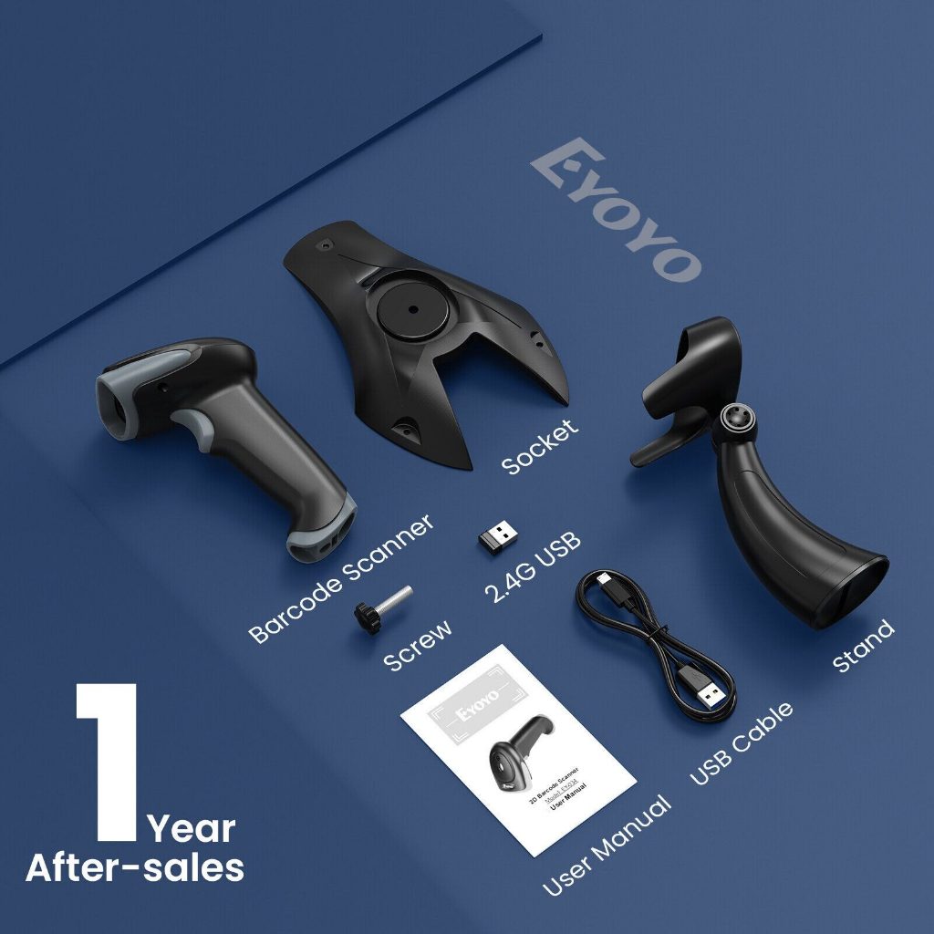 [Super cost-effective]Eyoyo EY-034 2D Wireless Barcode Scanner 3-in-1 ...
