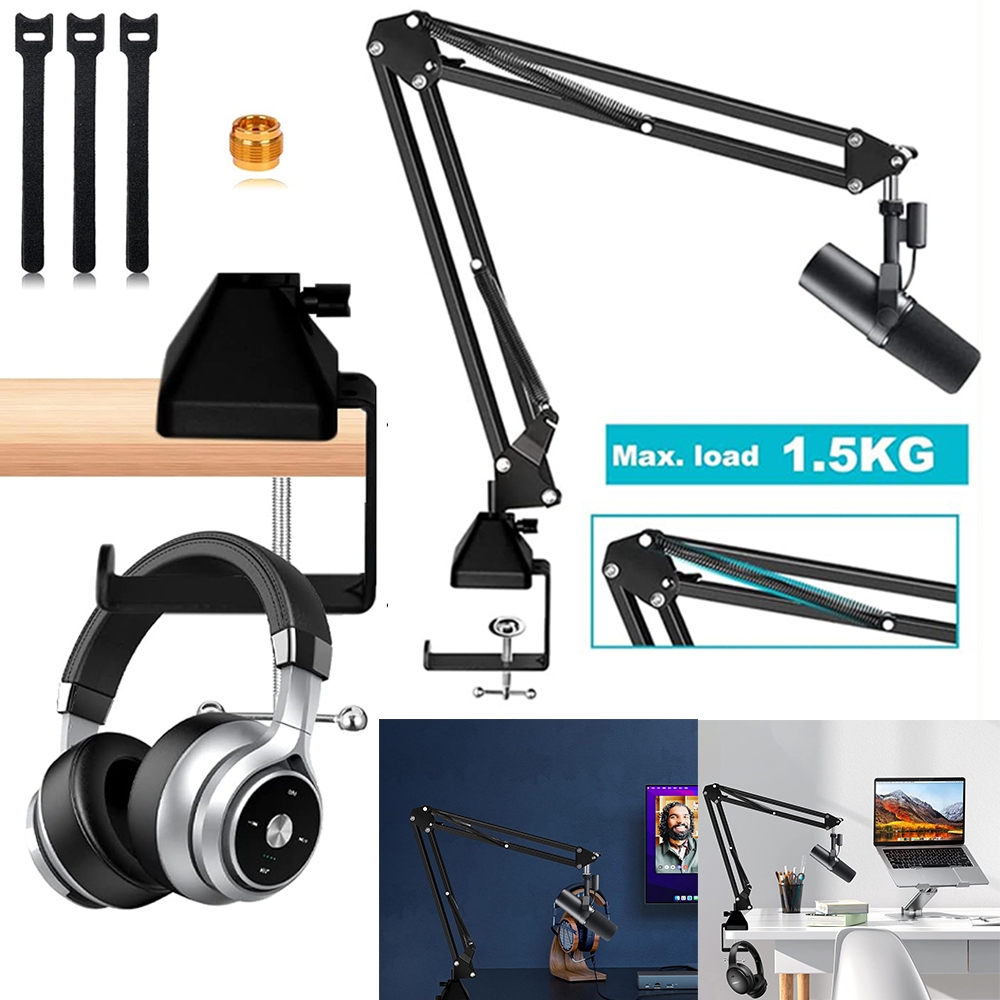 Mic Boom Arm , Upgraded Duty Shure Sm7b Microphone Stand, Adjustable ...