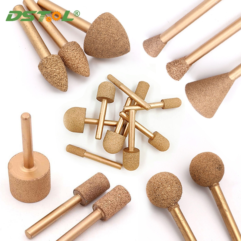 Brazed Diamond Grinding Head Burrs Engraving Drill Bits Stone Alloy ...