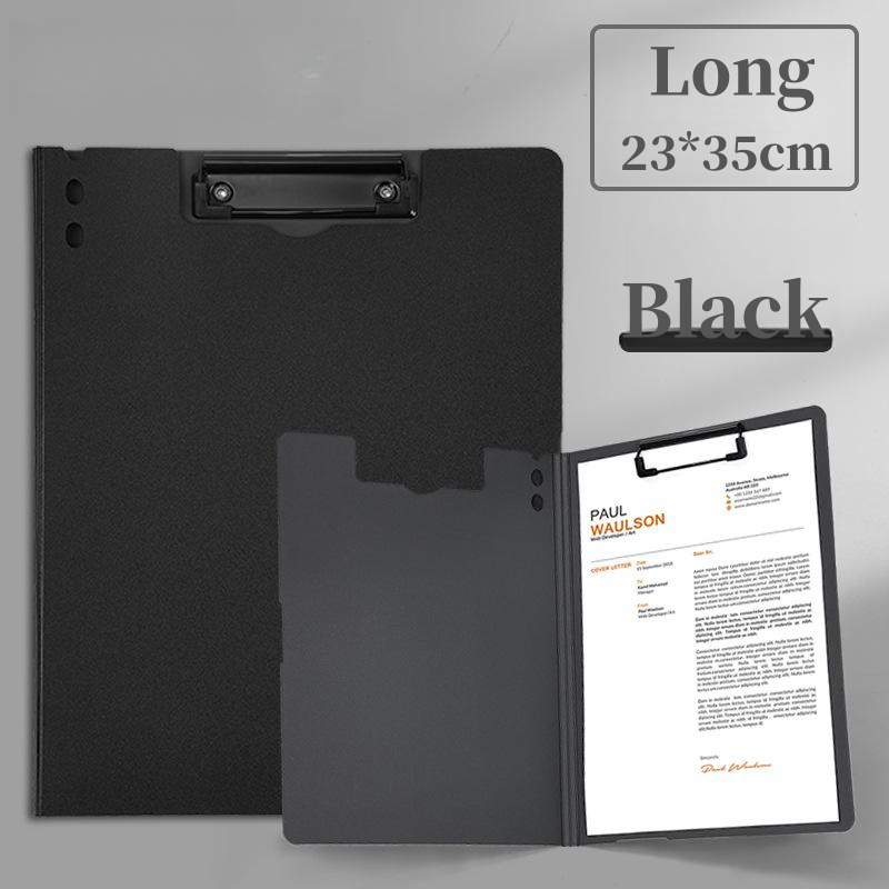 Long\A4 Size Clipboard with Pen Holder Vertical Long File Folder Double ...