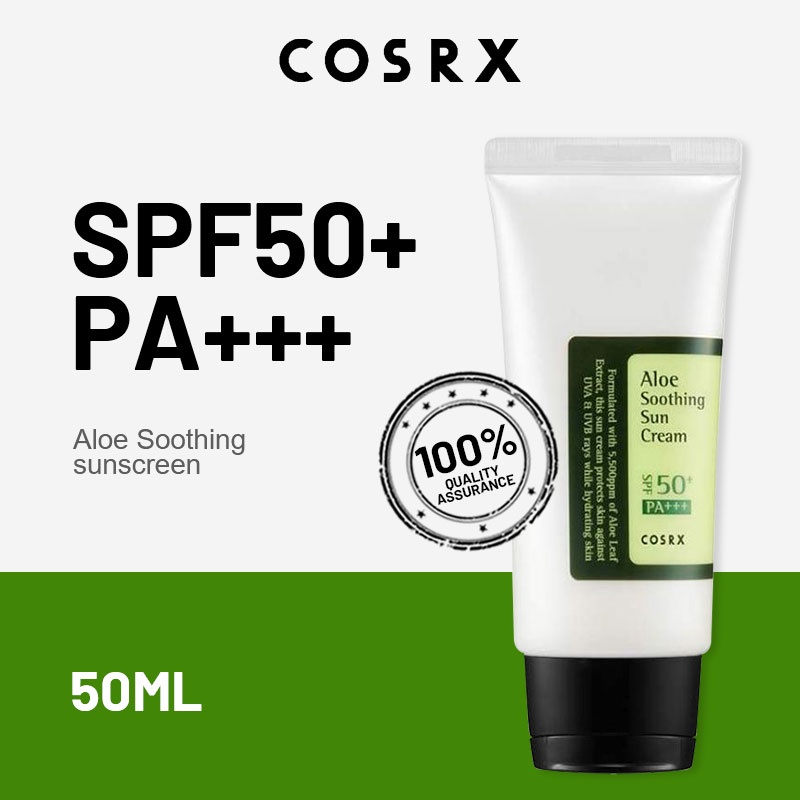 COSRX Sunscreen SPF 50 PA+++ Aloe Soothing Sun Cream Brightening ...