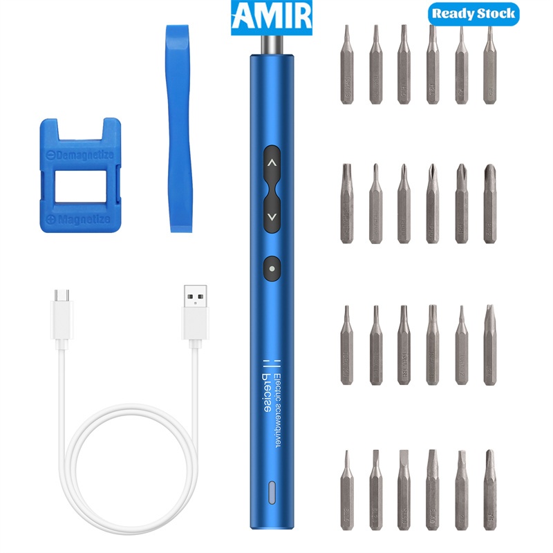 AMIR Electric Screwdriver Set 28 in 1 Rechargeable Repair Tool kits ...