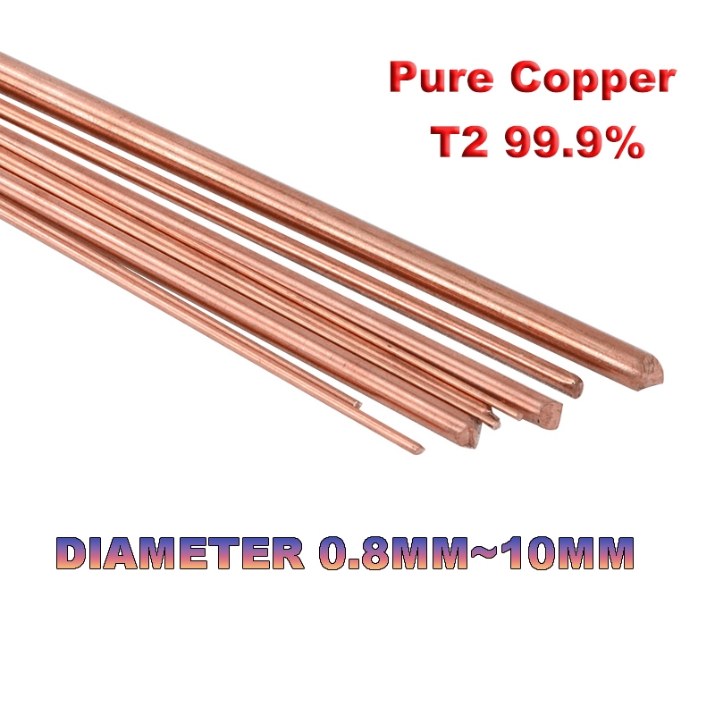 Pure copper Round Bar Dia 0.8mm to 10mm Bar Solid Rods Electrode Rods ...