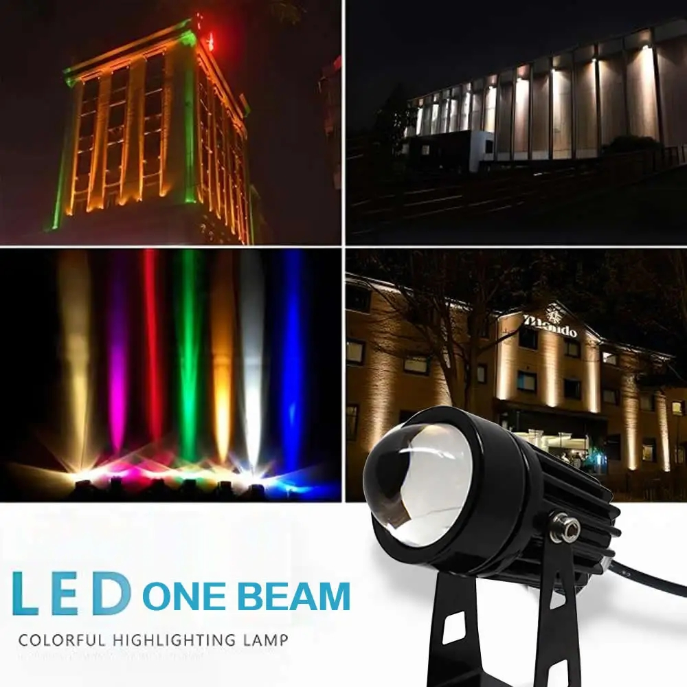 Outdoor Spotlight Narrow Beam LED Lawn Light 3W Wall Washer Waterproof ...