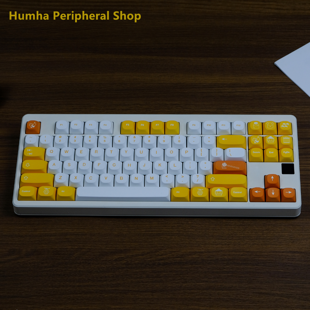 Humha Bees keycap PBT material Dye-Sublimation MA profile Mechanical ...