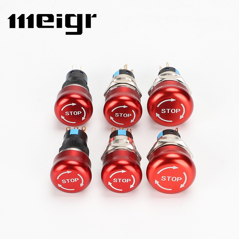 16mm 19mm 22mm Metal Emergency Stop Button Switch stainless steel ...