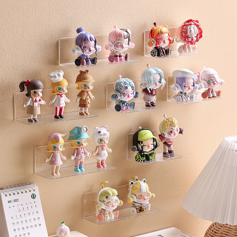 Non Perforated Wall Mounted Display Cabinet Transparent Lego Popmart ...
