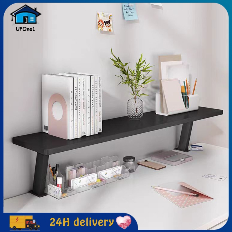 Clamp-On Monitor Riser Desktop Floating Desktop Bookshelf Tiered Shelf ...