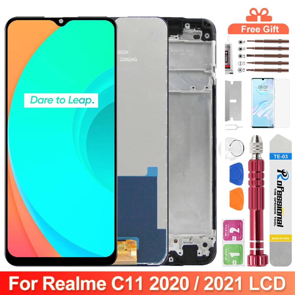For Realme C11 2020 2021 LCD Display With Frame Digitizer C11 2021 ...
