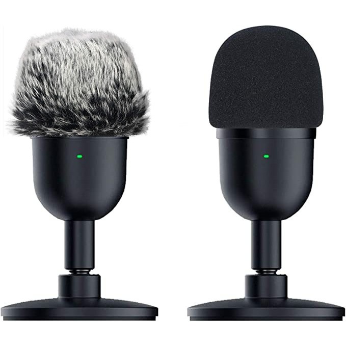 2Pack Razer Seiren Mini Furry Windscreen Muff, Mic Pop Filter/Wind ...