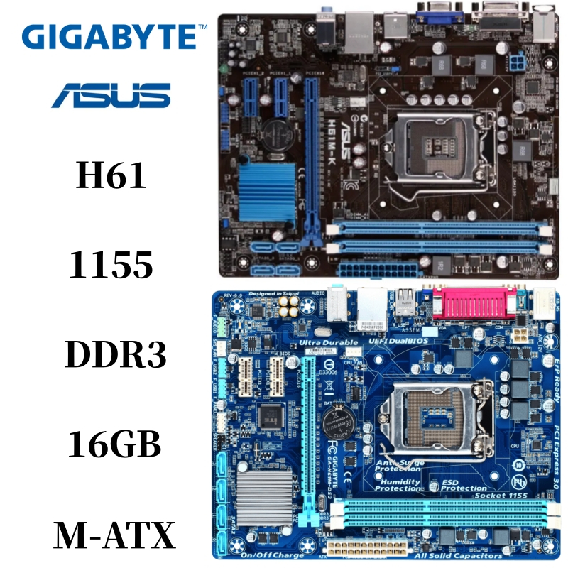 Used Gigabyte ASUS LGA1155-pin H61 P61 B75 Z68 Z77 desktop computer ...