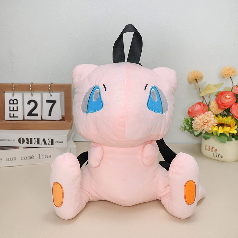 33cm Anime Pokemon Plush Toy Mew Backpack Pocket Monster School Bag ...