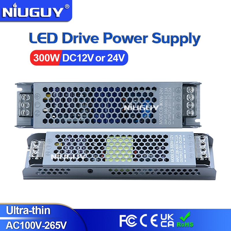 300W Ultra-Thin LED Driver Switch Power Supply DC12V/24V Transformer ...