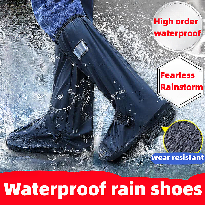 High tube waterproof shoe cover water shoes anti slip and thickened ...