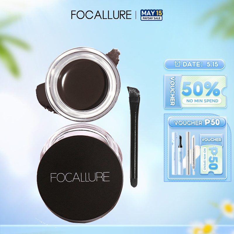 FOCALLURE 5 Colors Eyebrow Cream Gel Makeup With Brush Eyebrow Powder ...