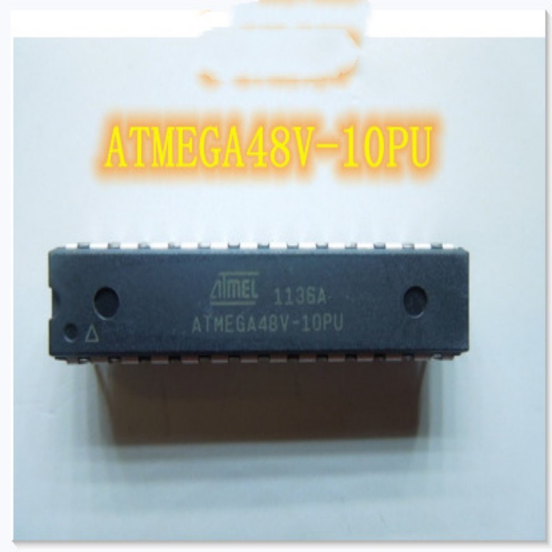 In-line ATMEGA48V-10PU AVR Microcontroller DIP-28 8-Bit Microcontroller 4K Flash Memory Chip ...