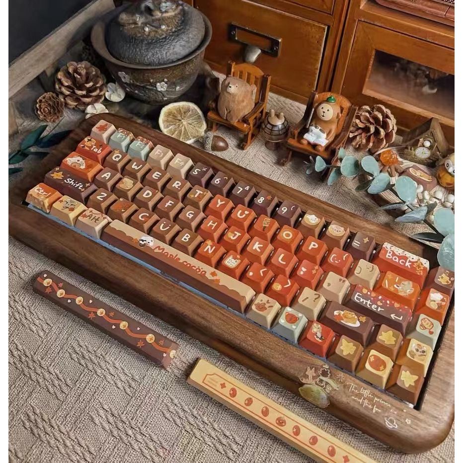 140 Keys Maple Sugar Keycap Cherry Height PBT Five Sided Material ...